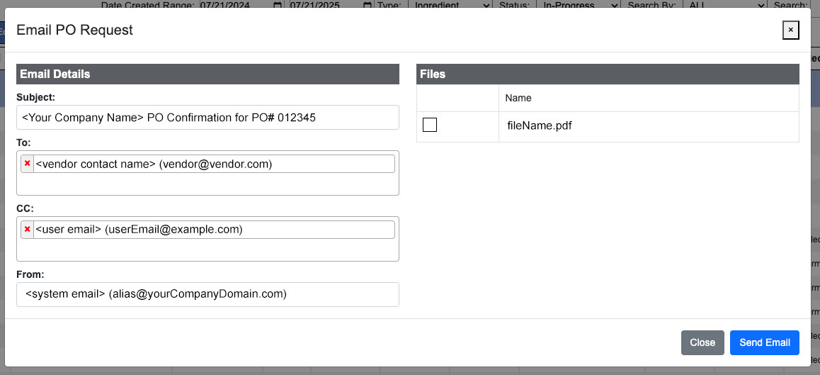 Component POs | Learn How To Use Virtual Office
