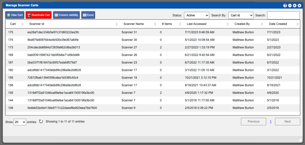 Scanner Settings - Equitable Software