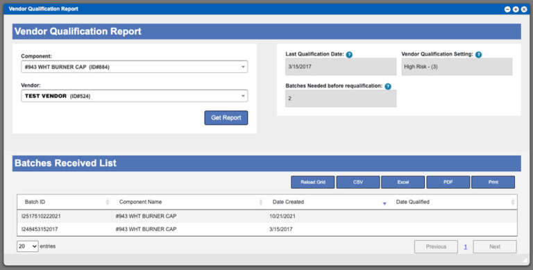 Vendor Qualification Report - Equitable Software