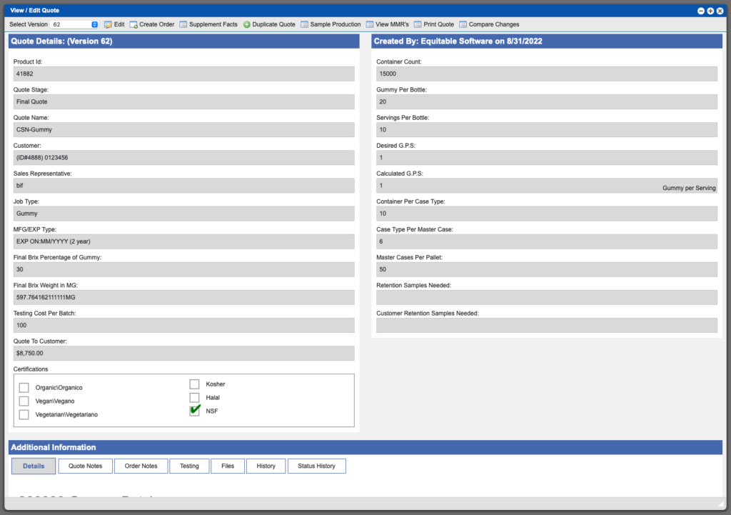 MMR's built for specific production types - Equitable Software